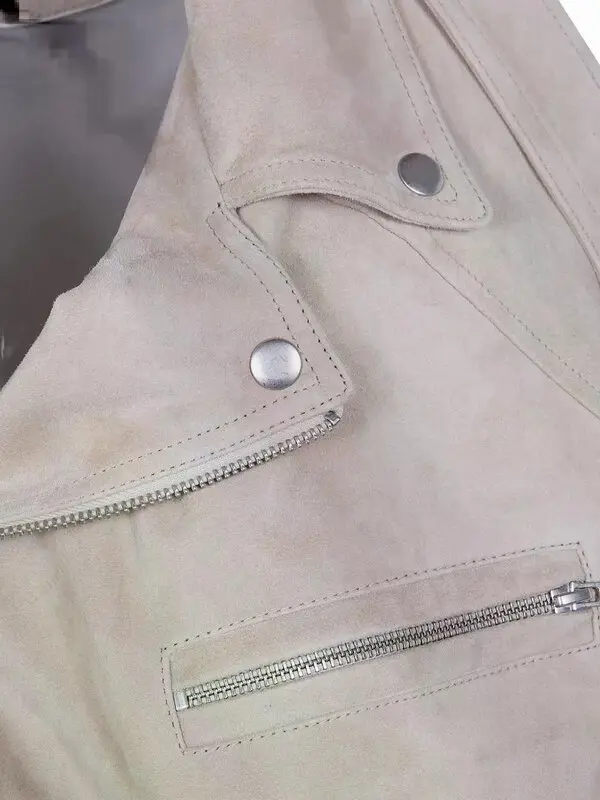 DRHOPE Suede Zip-up Jacket