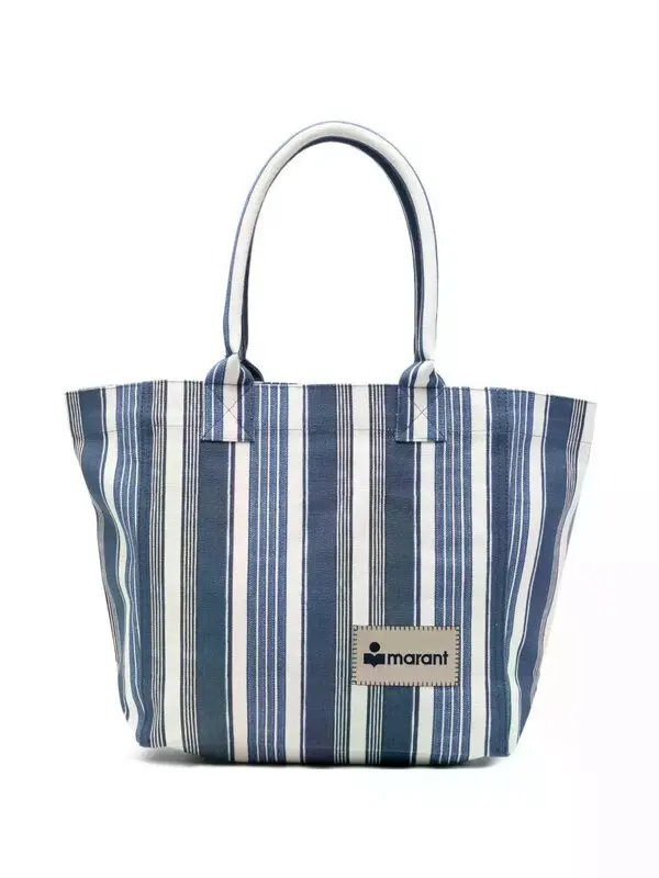 Isabel Marant Étoile Small Yenky Striped Tote Bag - Blue