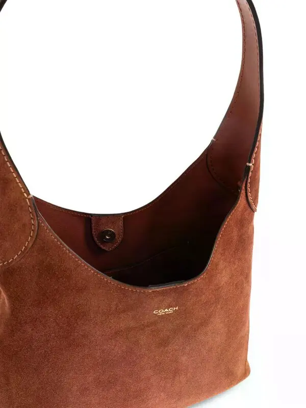 COACH 28 Brooklyn Topstitch Leather Shoulder Bag - Brown