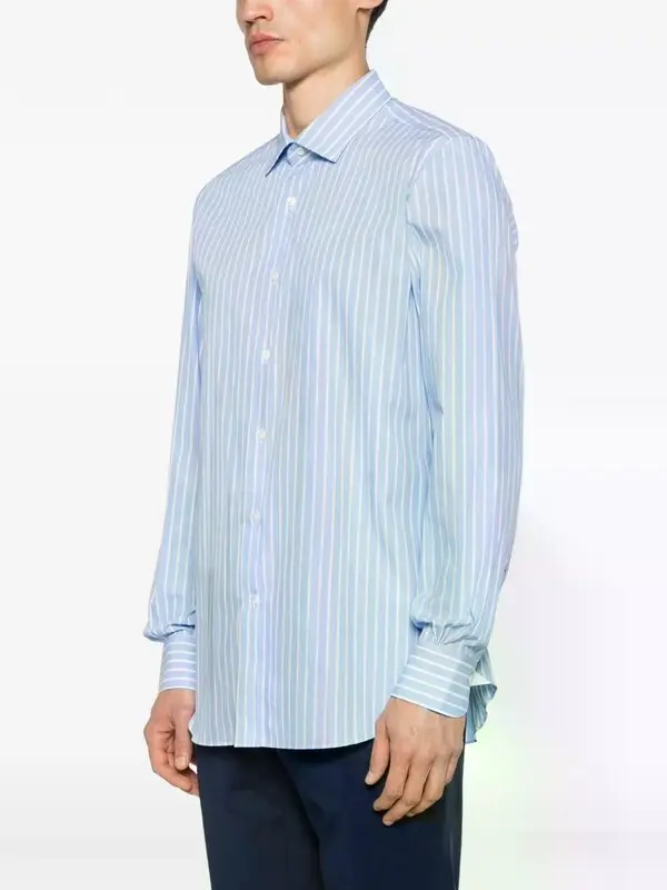 MAZZARELLI Striped Shirt - Blue