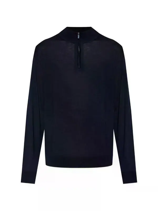 Paul & Shark Quarter Zip Fine Knit Sweater