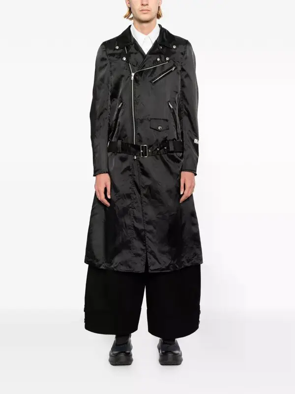 Comme Des Garçons Logo-print Biker Coat