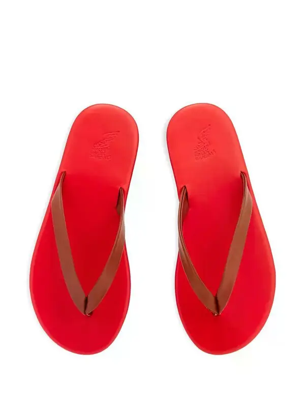 ANCIENT GREEK SANDALS Saionara Leather Slides - Brown