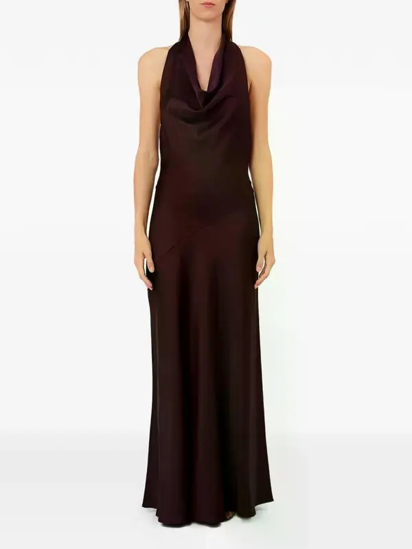 Liu Jo Halterneck Maxi Dress With Cowl Neck And Open Back