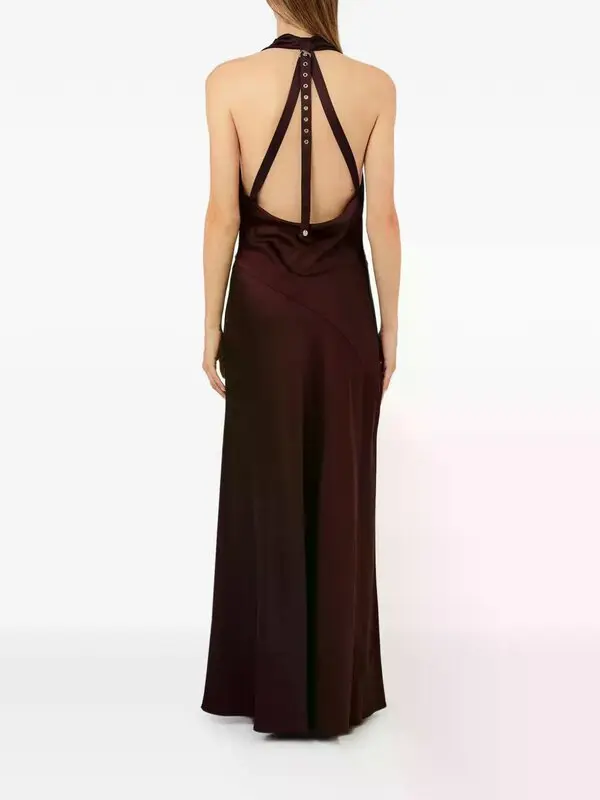Liu Jo Halterneck Maxi Dress With Cowl Neck And Open Back