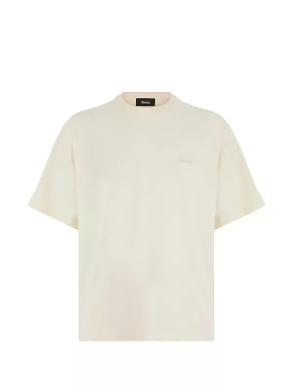 Herno Embroidered Logo Crewneck T-shirt - White