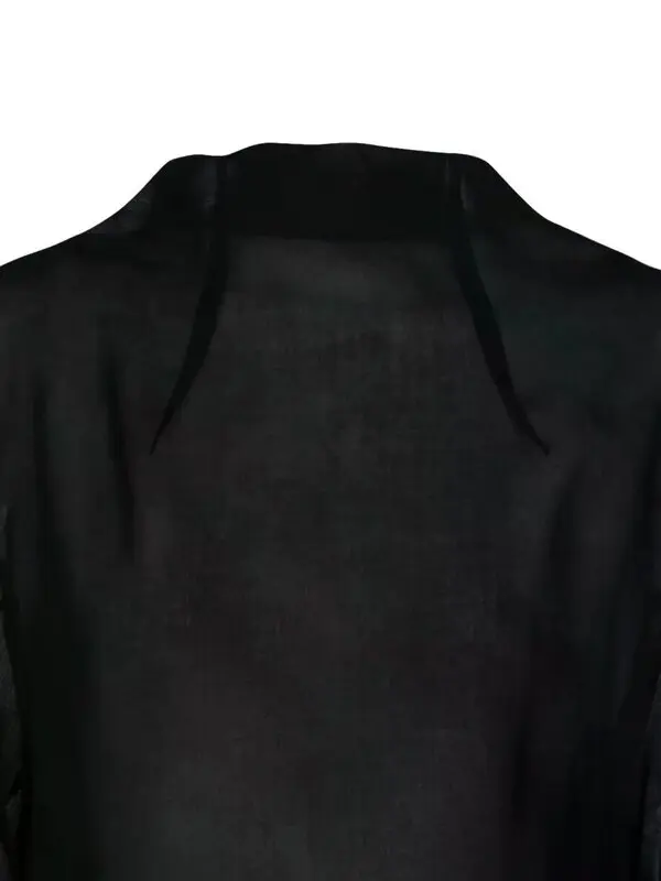 AMOMENTO Knot Detailing Sheer Top