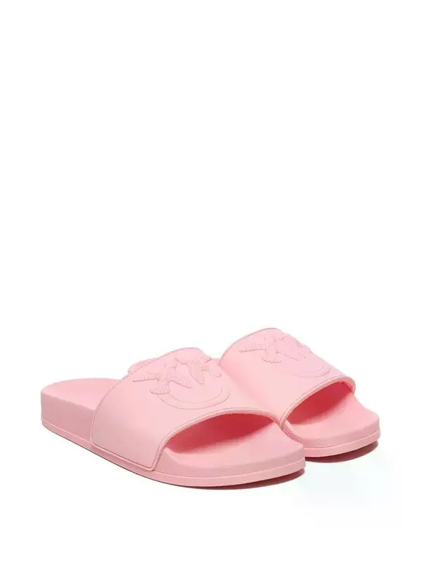 Pinko Logo-detail Slip-on Slides - Pink