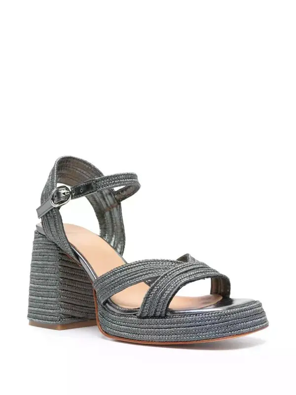 CastaÑer Valle 100mm Metallic Braided Sandals