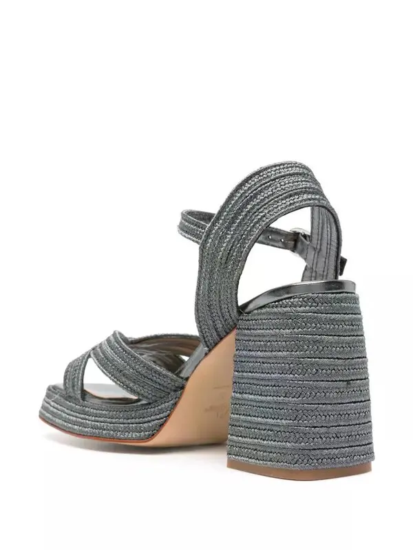 CastaÑer Valle 100mm Metallic Braided Sandals