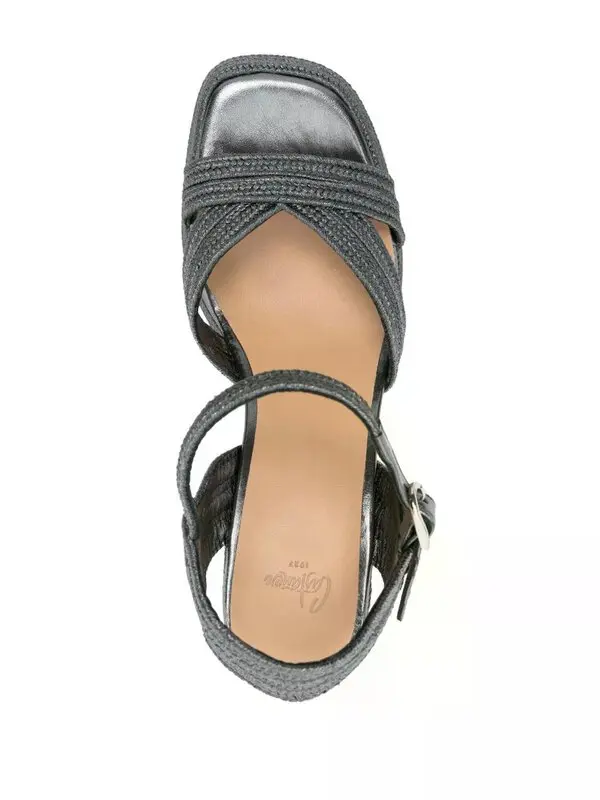 CastaÑer Valle 100mm Metallic Braided Sandals