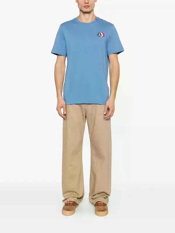Moncler Logo-patch T-shirt - Blue