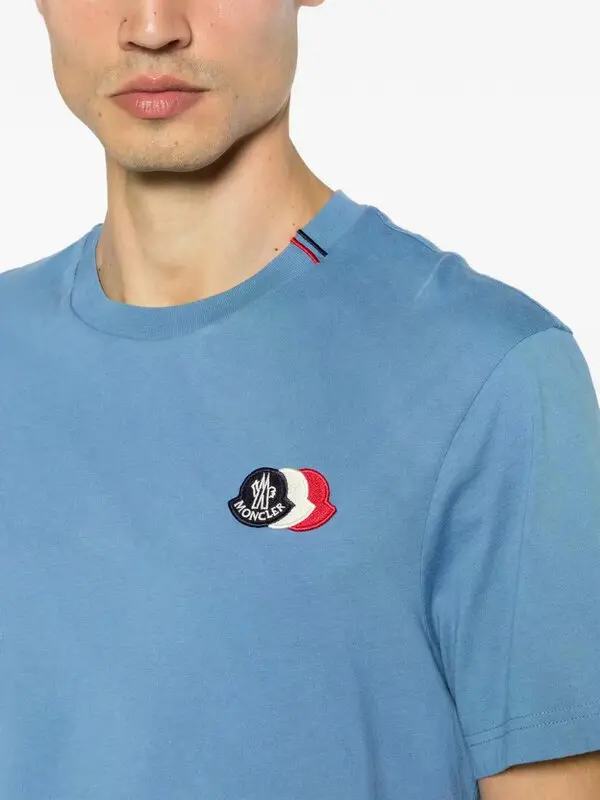 Moncler Logo-patch T-shirt - Blue
