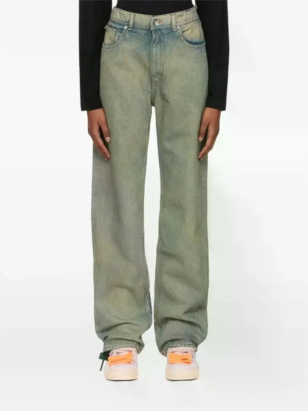 Off-White High-waisted Straight-leg Jeans