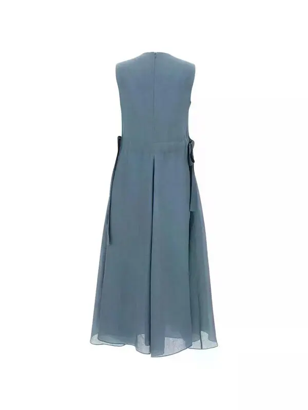Max Mara Sleeveless Drawstring Dress