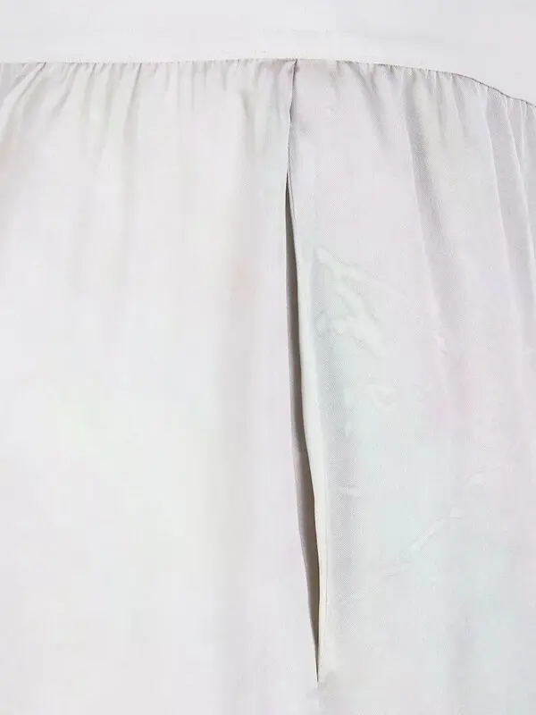 UMA WANG Pearl White Elasticated Waistband Wide Leg Trousers