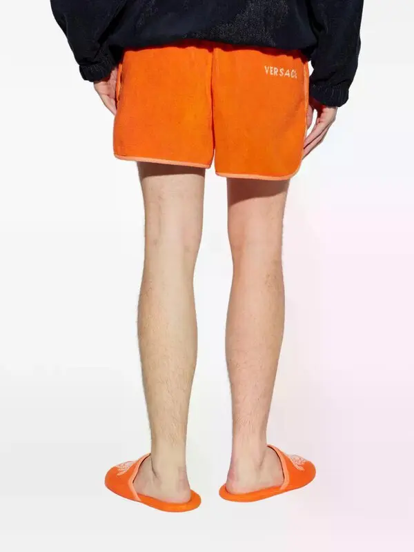 Versace Elasticated Trim Shorts - Orange