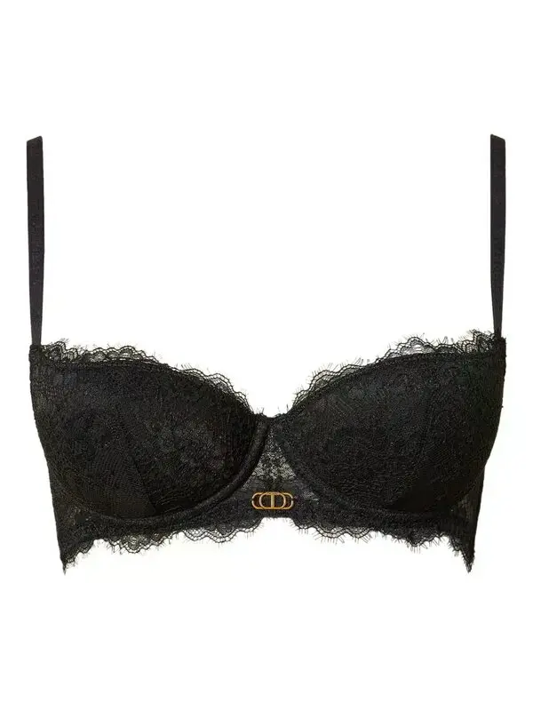 TWINSET Lace-detailing Bra - Black