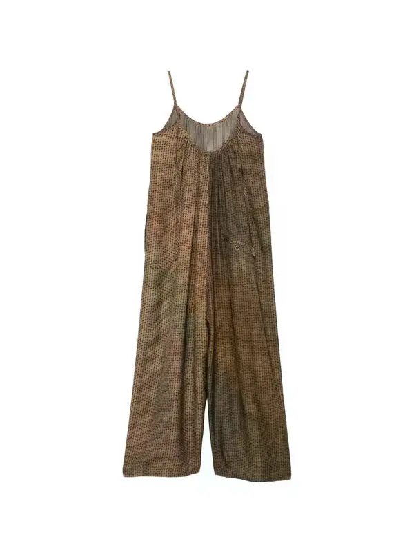 UMA WANG Patterned Jumpsuit - Brown