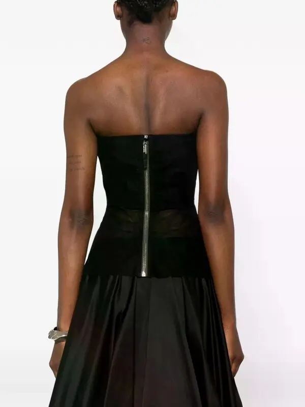 Rick Owens Bustier Top With Flared Hem