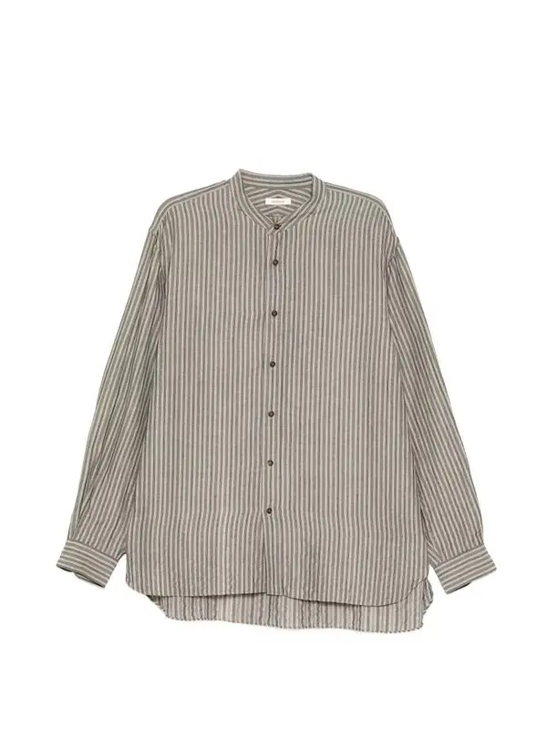 CALMLENCE Striped Shirt - Grey