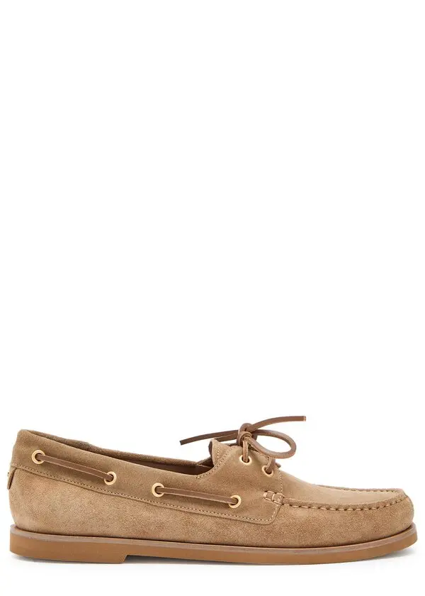 GIANVITO ROSSI Suede Lace-up Shoes - Camel