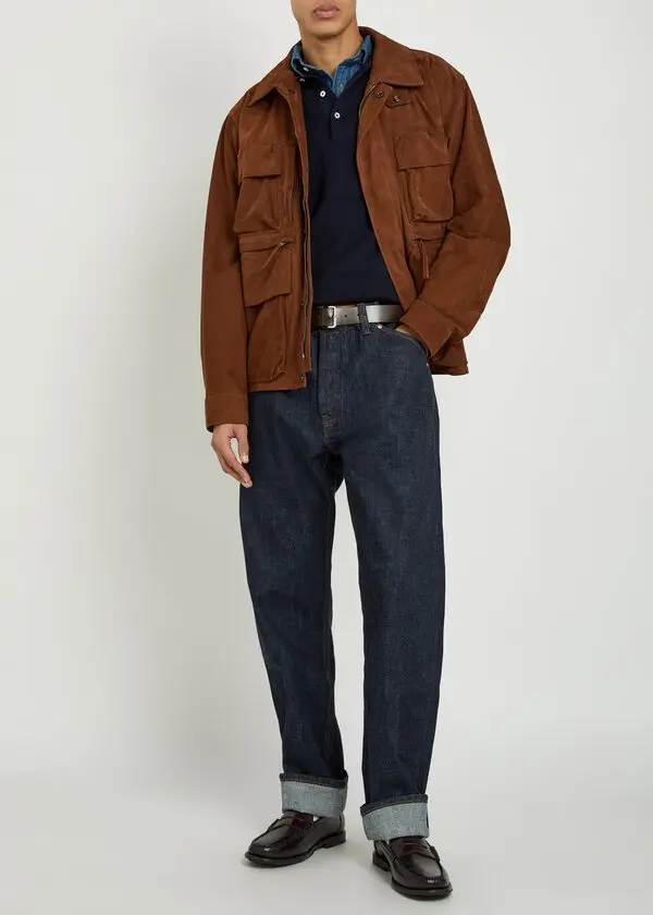 DRAKE'S Merino Wool Polo Jumper
