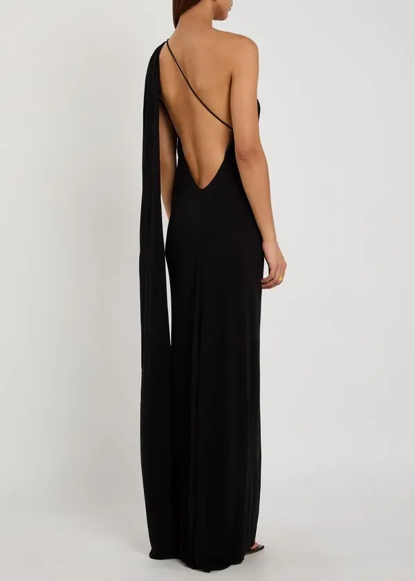 DELOS Rania Embellished Crepe-jersey Maxi Dress