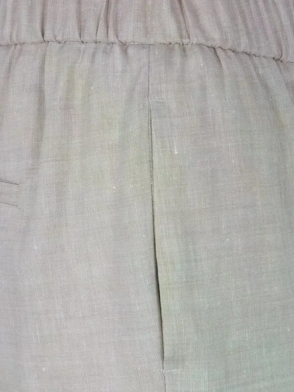 Peserico Birch Beige Elasticated Waistband Trousers