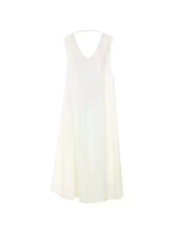 MAURIZIO PECORARO Scoop-neck Linen Midi Dress