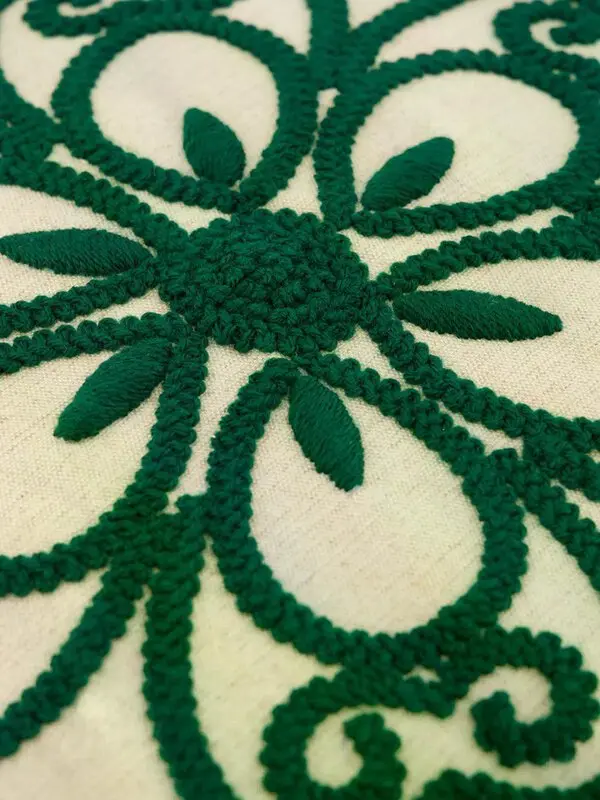 HOUSE OF CAPRICORN Embroidered Linen Cushion - Neutrals