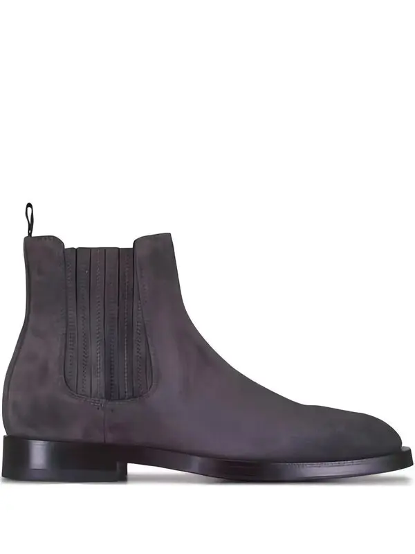 Brunello Cucinelli Suede Chelsea Boots With Elastic Panelling - Grey