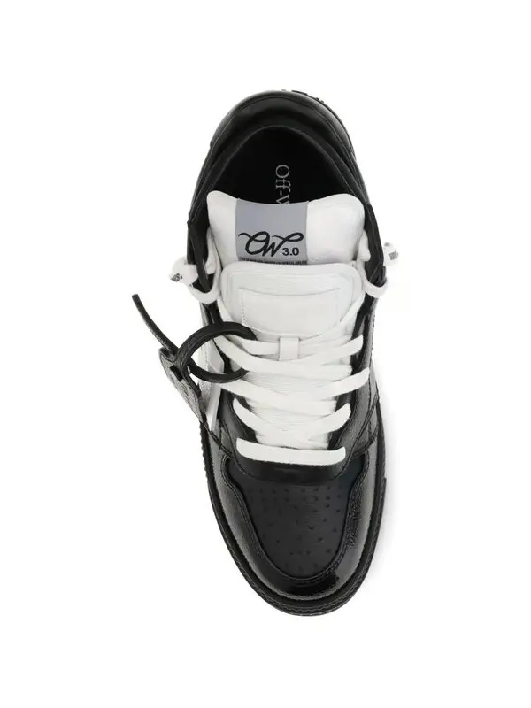 Off-White 3.0 Floating Arrow Lace-up Leather Sneakers - Black