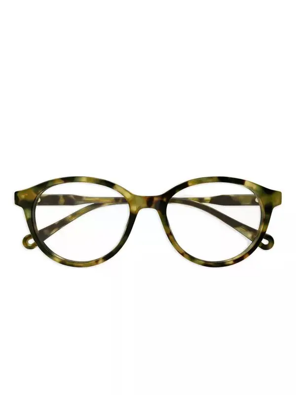 Chloé Tortoiseshell Pattern Round Frame Glasses - Brown