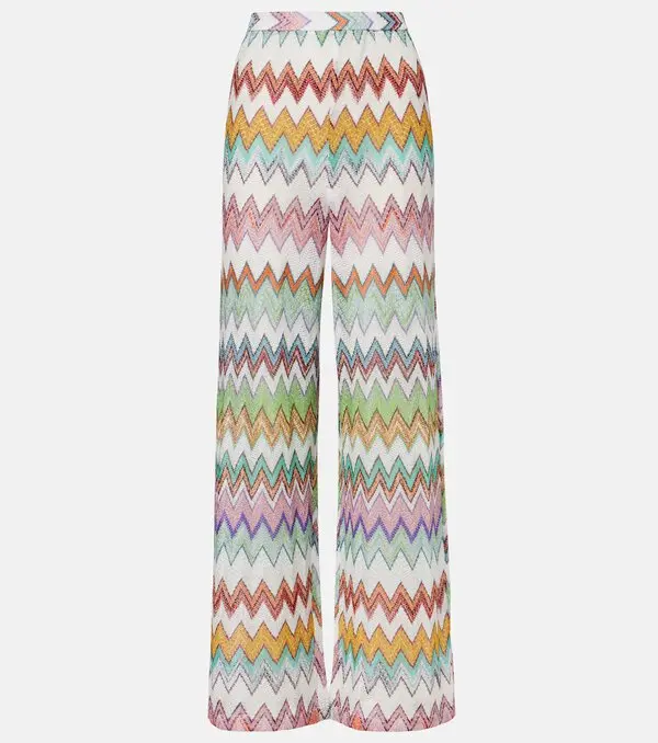 Missoni Zigzag Lamé Wide-leg Trousers