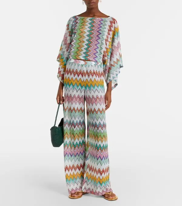 Missoni Zigzag Lamé Wide-leg Trousers