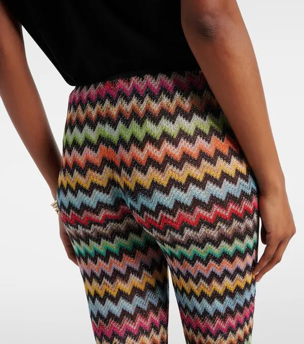 Missoni Zigzag Lame Flared Pants - Multicoloured