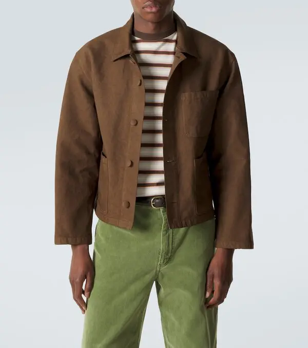Auralee Cotton Twill Jacket - Brown