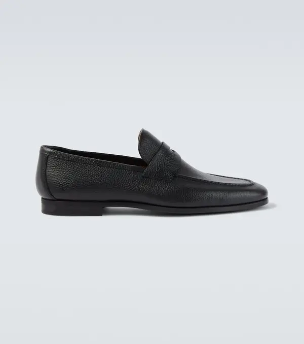 Magnanni Diezma Ii Leather Penny Loafers - Black