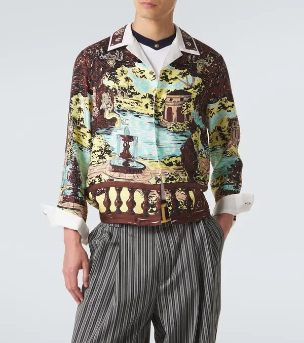 Versace Printed Silk Shirt