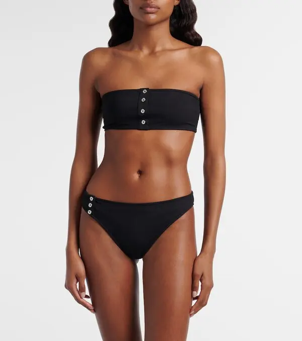 TOTEME Ribbed-knit Bikini Bottoms
