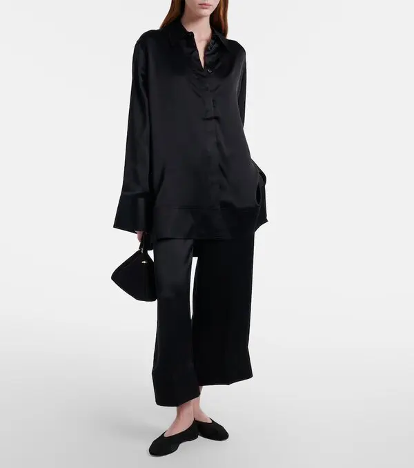 TOTEME Satin Wide-leg Trousers