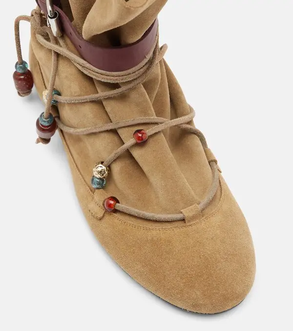 Isabel Marant Étoile Suede Ankle Boots - Beige