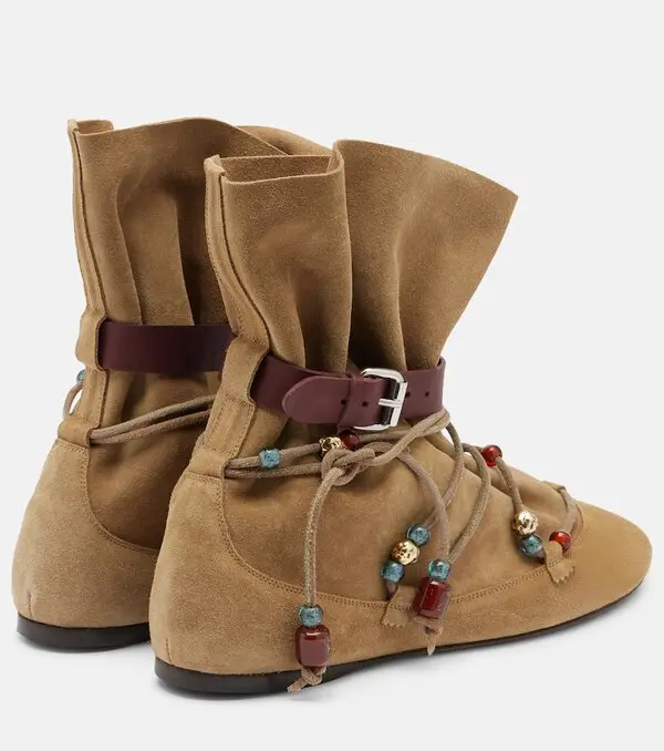 Isabel Marant Étoile Suede Ankle Boots - Beige