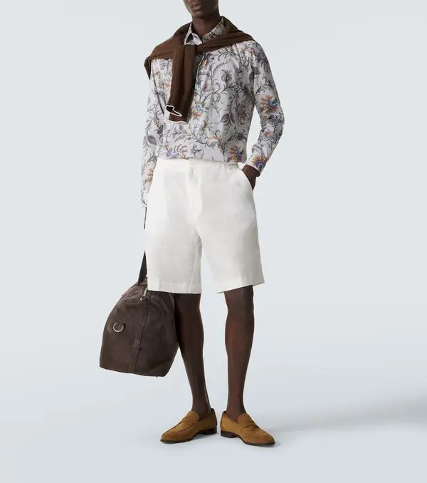 Etro Linen Bermuda Shorts