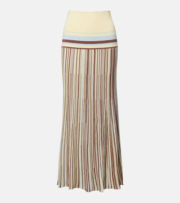 Faithfull The Brand Citara Striped Cotton-blend Maxi Skirt - Multicoloured