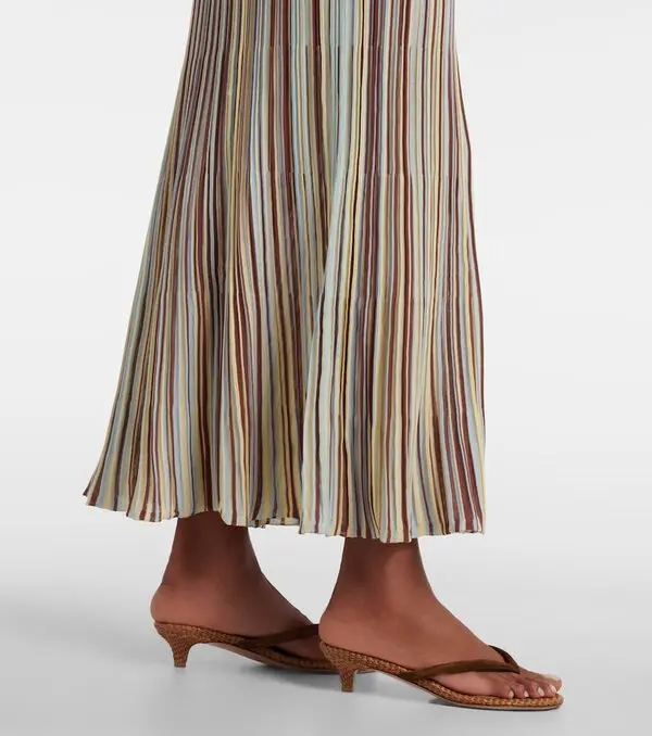 Faithfull The Brand Citara Striped Cotton-blend Maxi Skirt - Multicoloured