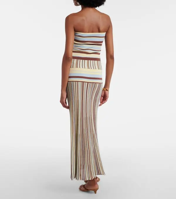 Faithfull The Brand Citara Striped Cotton-blend Maxi Skirt - Multicoloured