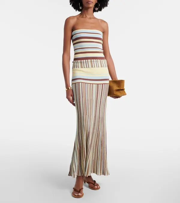 Faithfull The Brand Citara Striped Cotton-blend Maxi Skirt - Multicoloured