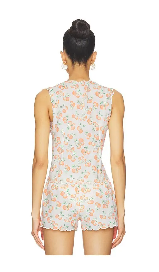 MONTCE X Elsa Hosk Scalloped Vest Top - Cream